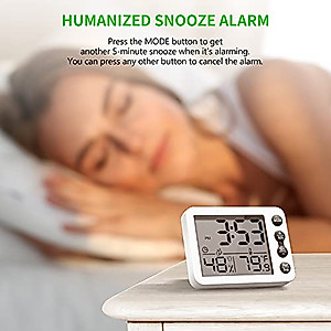 Digital Kitchen Timer for Cooking , SOVIDER Multi-Purpose Classroom Timer with Time Clock Alarm, Thermometer & Hygrometer | Digital Egg Timer with Magnetic, Large Screen Clock, Comfort Level Indicator
