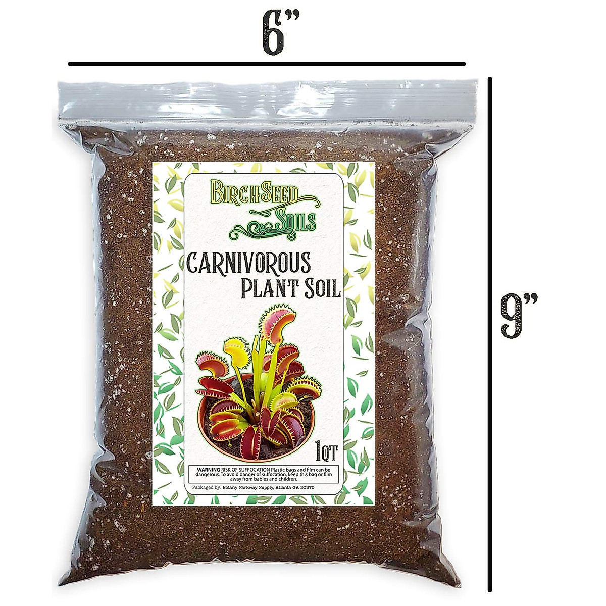 Carnivorous Plant Soil Mix All Natural Perfect for Venus Fly Traps, Pitcher Plants, Butterworts, and Sundews 1 Quart 1-2 Small Plant Size Bag