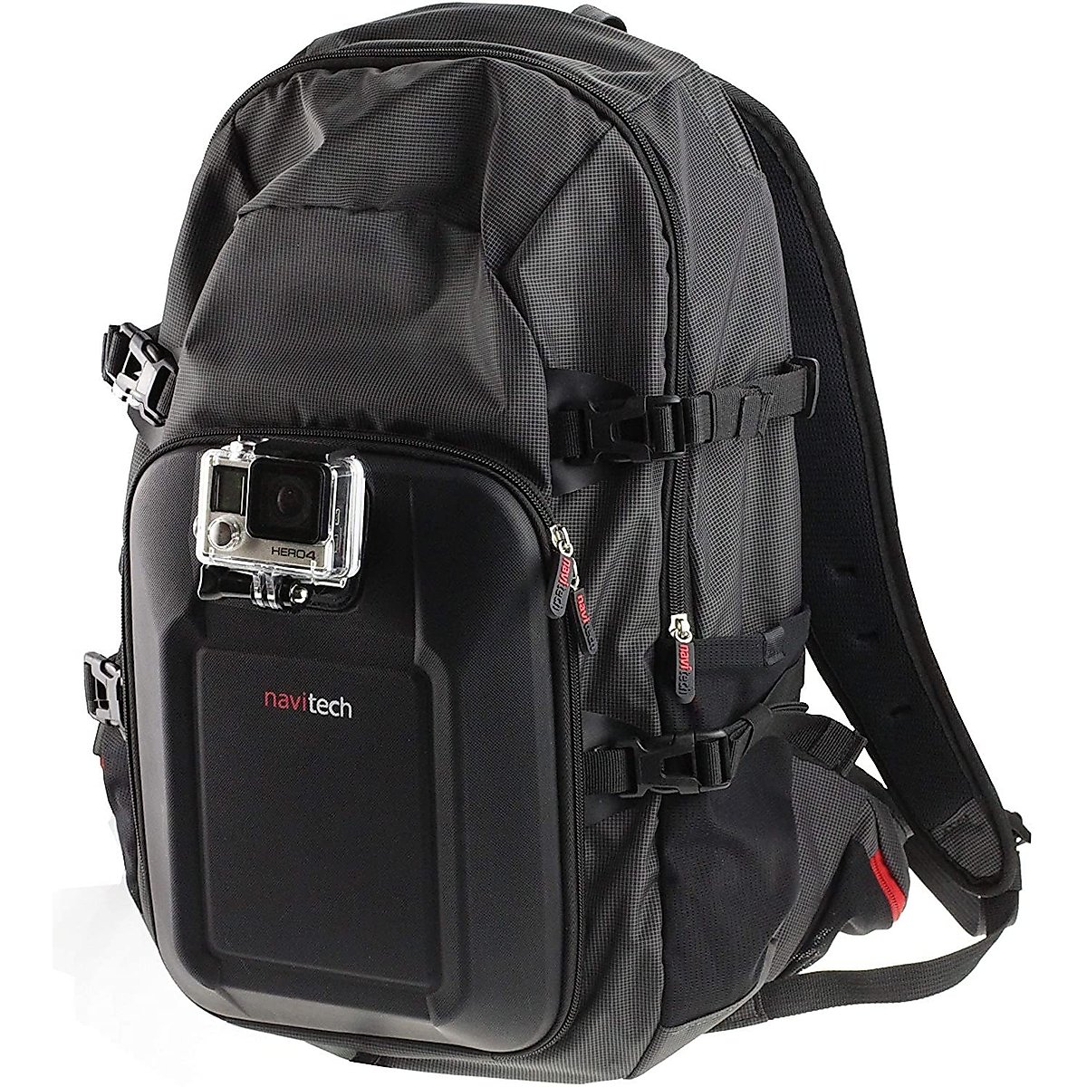 Navitech Action Camera Backpack & 18-in-1 Accessory Combo Kit with Integrated Chest Strap - Compatible with DragonTouch Vision 3 Pro Action Camera