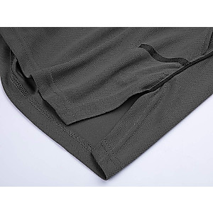 FLYFIREFLY Men's Gym Workout Shorts Running Lightweight Athletic Short Pants Bodybuilding Training Dark Grey