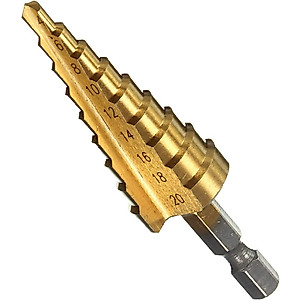 4-12mm 4-20mm 4-32mm HSS Step Drill Bit High Speed Steel Pagoda Drill Bit Hole Cutter (4-32mm)