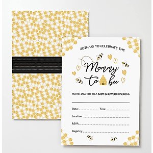 Bumble Bee Baby Shower Invitations, 25 Count