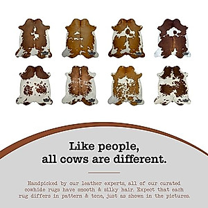 Appaloosa Cowhides Genuine Cowhide Rug - Natural Leather Hide Rugs for Living Room & Area Rug for Bedroom - Real Cow Hide Rug for Rustic Home Decor - Authentic 6'x8' Brown & White Collection