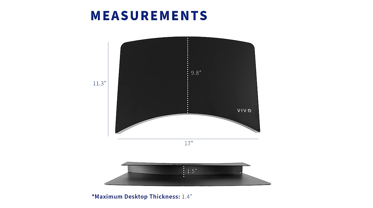 VIVO 17 inch Corner Desk Connector for L-Shaped Workstations