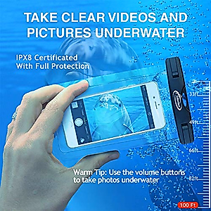 AiRunTech Waterproof Case, Waterproof Cell Phone Dry Bag Compatible for iPhone 14/13/12/12 Pro Max/11/11 Pro/SE/Xs Max/XR/8P/7 Galaxy up to 7.0", Phone Pouch for Beach Kayaking Travel (2 Pack)