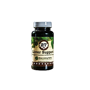 Silver Lining Herbs 27 Herbal Liver Support Canine - Supports Dog with Normal Function and Health of The Liver - Natural Herbal Supplement to Help Protect Liver from Stress and Toxins - 90 Capsules