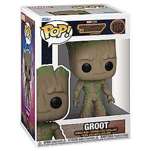 POP Marvel: Guardians of The Galaxy Volume 3 - Groot Funko Vinyl Figure (Bundled with Compatible Box Protector Case), Multicolored, 3.75 inches