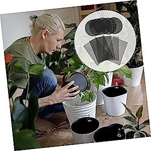 HANABASS 10pcs Bottom Mat Screens Cushion Pads Drainage Hole Anti Pad Cushions Breathable Loss Gaskets Flowerpot Shop Gasket DIY Square Mesh Bonsai Flower Garden Pot Plant Screen Net Mats