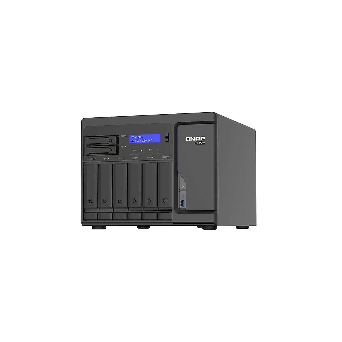 QNAP TS-h886 8 Bay Enterprise NAS with Intel® Xeon® D-1622 CPU and Four 2.5GbE Ports