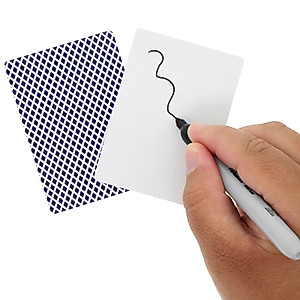 BLUE PANDA 224 Blank Custom Cards for DIY Game Cards - Checkered Diamond Backing - Blank Playing Cards to Write on - Blank Game Cards - Blank Playing Cards with Back Design (4 Decks, 3 x 4 In)