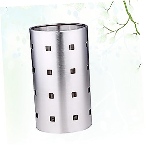 CIYODO Storage Set Organizer Holder Cooking Tool Organizer Countertop Storage Flatware Holder Stainless Steel Canister