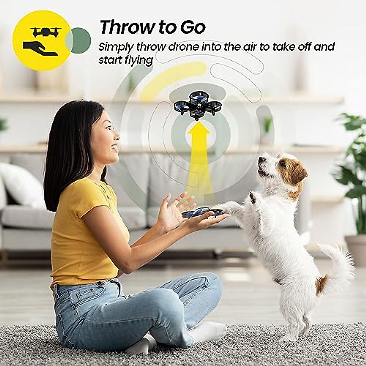 Holy Stone Mini Drone for Kids and Beginners RC Nano Quadcopter Indoor Small Helicopter Plane with Auto Hovering, 3D Flip, Headless Mode and 3 Batteries, Great Gift Toy for Boys and Girls, Blue