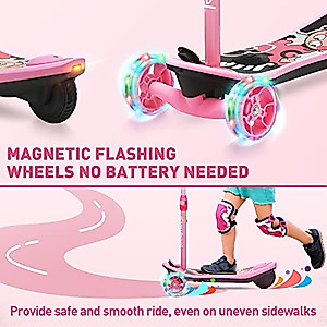 isinwheel Mini Electric Scooter for Kids Ages 3-12, 3-Wheel Electric Scooter for Toddler Boys/Girls, Electric Kick Scooter for Kids with Long Battery Life, Flashing LED Wheels, 3 Adjustable Height