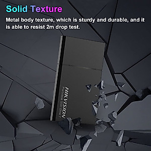 Hikvision Elite 7 Portable SSD 500GB - Up to 1060 MB/s, USB 3.2 Gen2 External Solid State Drive, Black