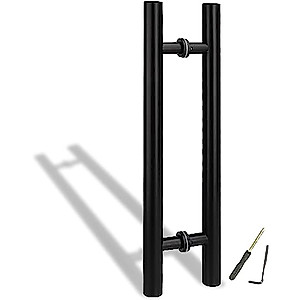 Sliding Barn Door Handle 50/60/ 80/120/ 150 cm Shower Door Handle Replacement, Modern Black Front Door Handles/Satin Nickel Push Pull Handle Bar, Double Sided, Barn Sliding Door ( Size : Length 50cm(2