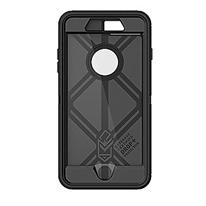 OtterBox iPhone 8 PLUS & iPhone 7 PLUS (ONLY) Defender Series Case - BLACK, rugged & durable, with port protection, includes holster clip kickstand