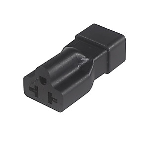 QIUCABLE IEC to NEMA Adapter,5-15R to C20,5-20R to C20,6-15R to C20,6-20R to C20;IEC 320 C20 Male to 4-in-1 Nema 5-15R/20R 6-15R/20R Female,T Blade Plug Adapter,Power Converters Comb Adapter(2-Pack)
