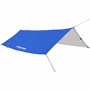 KingCamp Camping Tarp 10ft Oversize Tarp for Camping Lightweight Tearproof Hammock Rain Fly Waterproof Tarp with Silver Coating UPF50+ UV Protection for Backpacking Hiking Traveling Tent Tarps