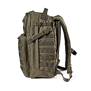 5.11 Tactical Backpack â€“ Rush 24 2.0 â€“ Military Molle Pack, CCW and Laptop Compartment, 37 Liter, Medium, Style 56563, Ranger Green
