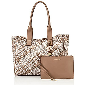 Calvin Klein Alysha Novelty Tote, Taupe Multi