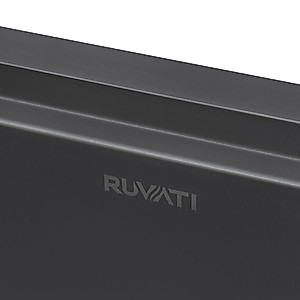 Ruvati 33 inch Gunmetal Black Stainless Steel Workstation Drop-in Topmount Kitchen Sink Single Bowl - RVH5003BL
