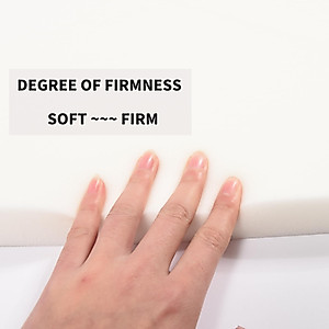 KONROBIN Chair Cushion with Ties for Dining Chairs Memory Foam Thick Kitchen Chair Pad 17" x 16.5" x 2"Set of 2,with Machine Washable Cover Seat with Zipper Indoor Chair for Room,Office etc-Beige