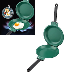 TOWEBOORY Double Side Frying Pan,Reversible Pan Pancake Maker Steel Flip Fry Pan Non-Stick Easy Flip Pan for Fluffy Pancakes Omelette Frittata and More.