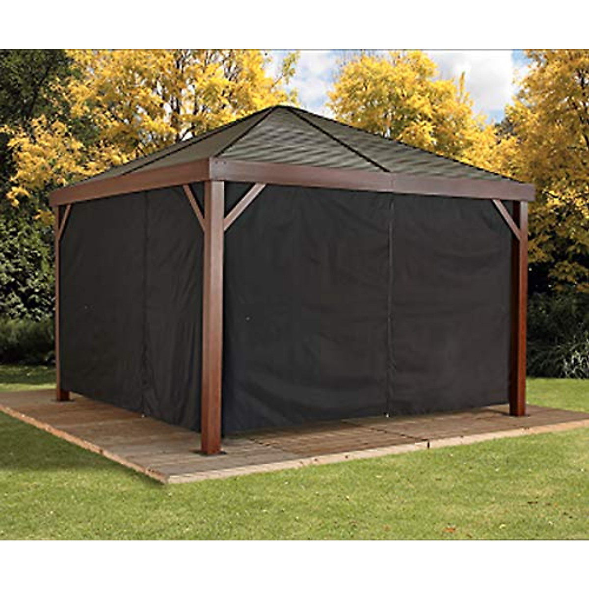 Sojag 135-9163360 South Beach Outdoor Gazebo, Black