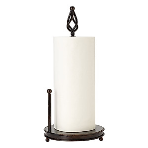 Gourmet Basics by Mikasa Camille Paper Towel Holder, Antique Black