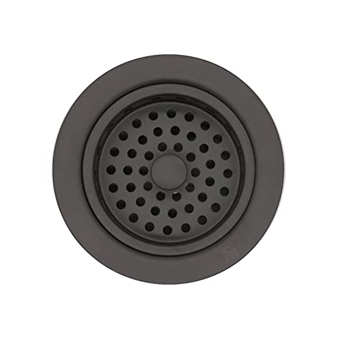 Westbrass D2165-62 Post Style Large Kitchen Basket Strainer with Waste Disposal Flange and Stopper, Matte Black