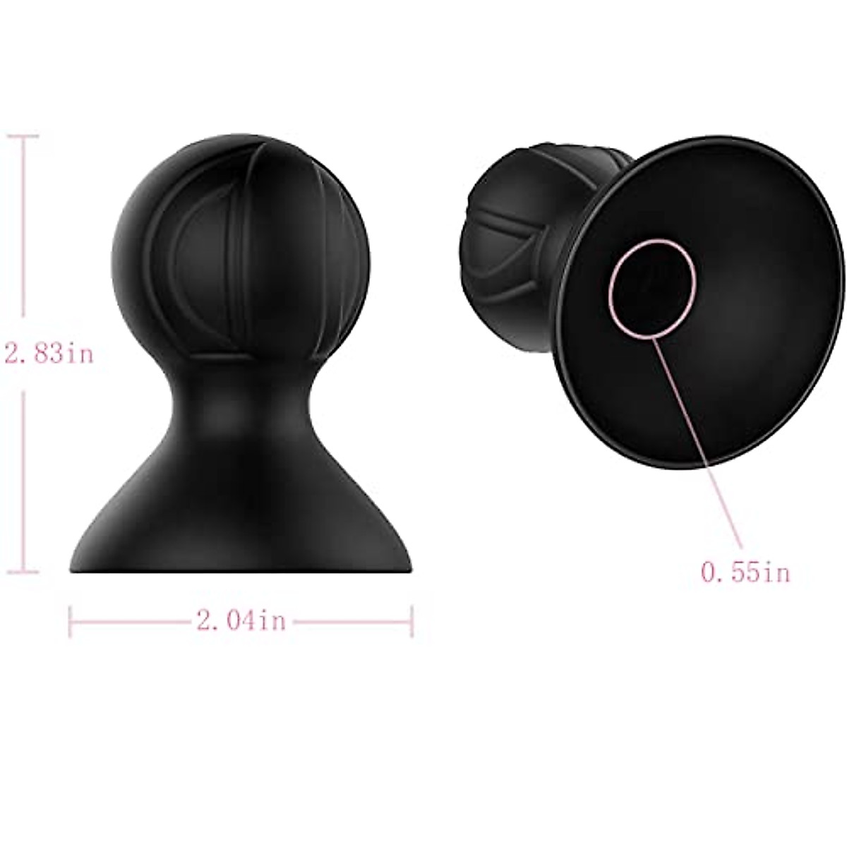 2 Pieces Nipple Suction Cups Corrector Nipple Pullers Breastfeeding Silicone Suckers for Flat Shy and Inverted Nipples Female Women