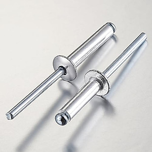 Wensilon (150Pcs) 1/4"x1/2" Aluminum blind pro Rivets,6.5X13mm Aluminum Grip and Steel Mandrel