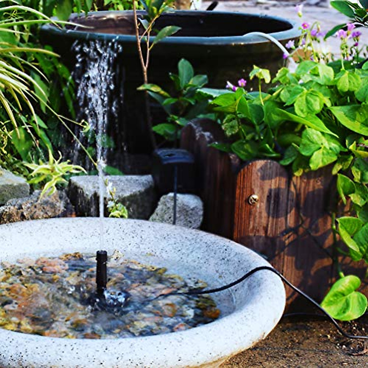 DOITOOL 1PC Solar Fountain Pump for Bird Bath,6V 2W Solar Powered Fountain Pump for Birdbath Solar Water Fountains Outdoor for Small Pond,Garden Pool,Aquarium (200L/H)