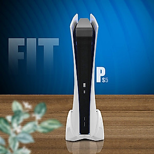 HEATFUN PS5 Digital Stand Vertical, PS5 Vertical Stand Digital Edition Built-in Cooling Vents and Non-Slip Feet - White