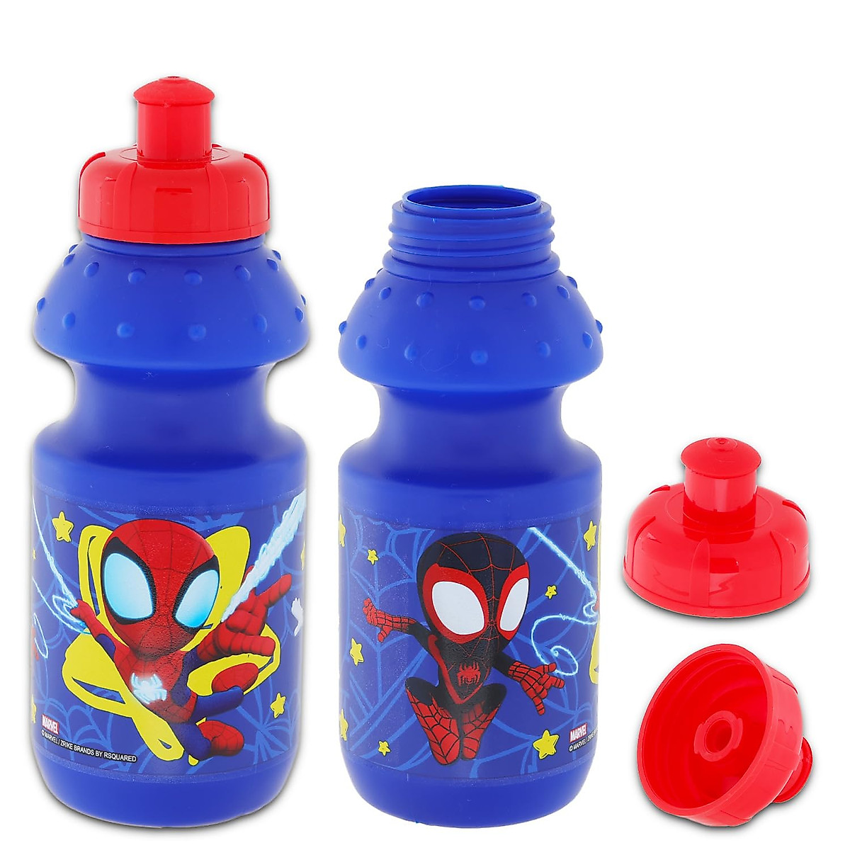 Marvel Spiderman Backpack With Lunch Box ~ 5 Pc Bundle With 15" Spiderman School Bag For Boys, Girls, Kids, Lunch Bag, Stickers, And More (Spiderman School Supplies)