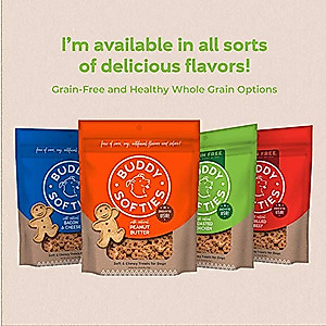 Buddy Biscuits Grain Free Soft & Chewy Dog Treats, Small Dog or Large Dogs Training, Healthy Roasted Chicken 5 oz.