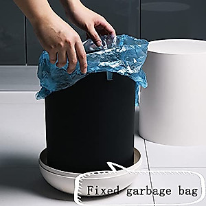 Small Garbage Can,Small Bathroom Trash Can with Lid Wastebasket for Bathroom Vanity, Desktop, Tabletop Or Coffee Table - Dispose of Cotton Rounds, Makeup Sponges, Tissues; 2 Liter (White)