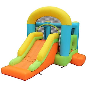 Castle Bouncer with Slide Inflatable Castle Playground Equipment Children's Play House Indoor and Outdoor Small Trampoline Inflatable Bouncy Castle