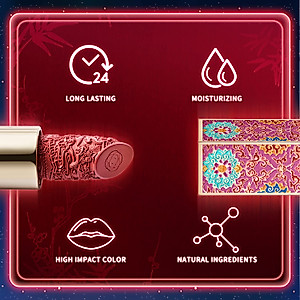 Catkin Moist Lipstick Hydrating High Impact Color Infused with Vitamin E and Avocado Oil Smooth Soft Texture Long Lasting Red Glow Finish 130