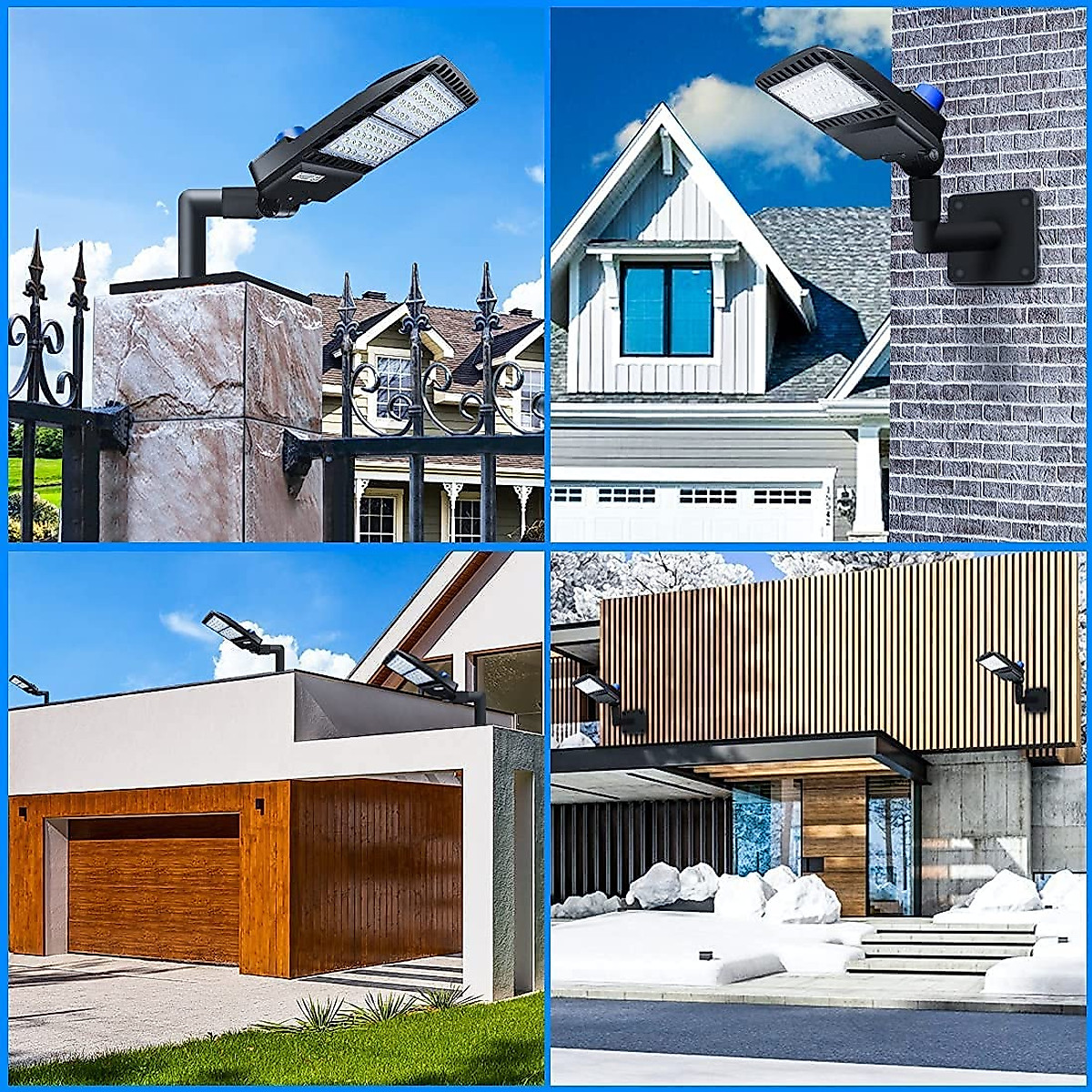 LEDMO 90 Degree Wall Mount Bracket for LED Parking Lot Light - L Shape Bracket Tenon Adaptor for Dusk to Dawn Outdoor Commercial LED Shoebox Area Lights with Photocell Street Lights Yard Light