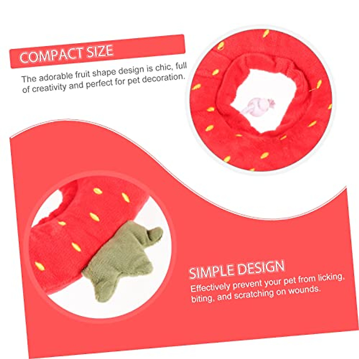 Kisangel 5pcs Cat Collar -bite Collar Donut Decor Cat Calming Collar After Surgery Cat Neck Collars Recovery Dog Collar Cat After-Surgery Collar Pet Red Portable Lint