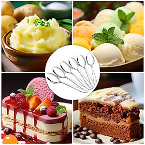 Ramddy Stainless Steel Dessert Spoon, 7.25 Inch, 12 Pieces Small Spoons Set