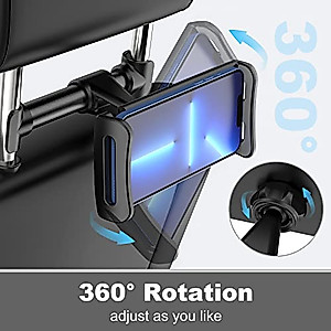 Uniwit Car Headrest Backseat Mount,Phone/Tablet Car Mount, Adjustable Devices Holder for 4-11 inch Tabltes/Phones,Compatible for iPhone 14 13 12 11 Pro Max,Samsung Galaxy S22,S21,iPad Air,Samsung Tabs
