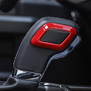 JeCar for Ford F150 Gear Shifter Head Trim Cover Frame Deacorative Trim Cover Frame for Ford F150 2015 2016 2017 (Red)
