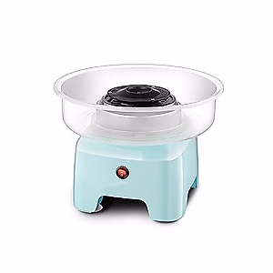 LOTIKS Cotton Candy Machine Children's Home Automatic Fancy Wiredrawing Mini Color Granulated Sugar Hand-Made Cotton Candy Machine(Blue)