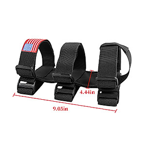 Hoolcar Roll Bar Fire Extinguisher Holder 2.5-3LB Adjustable Extinguisher Strap Mount for 1965-2021 Jeep Wrangler TJ CJ YJ JK JKU JL JLU JT, Black, 1PC