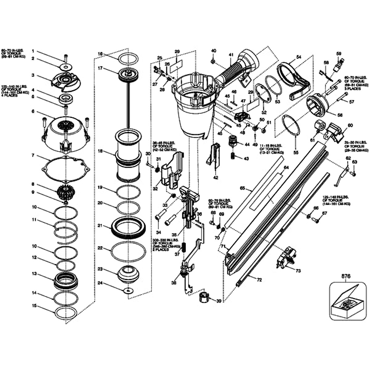904689 replacement nailer head valve seal for Porter Cable FN250B FN251