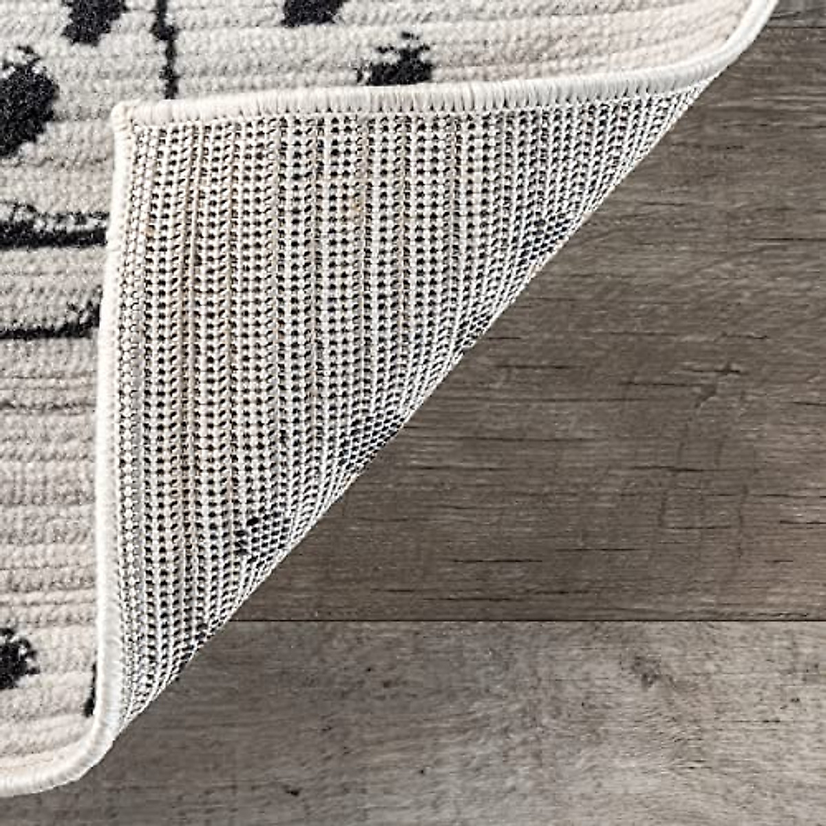 nuLOOM Mila Dotted Diamond Trellis Area Rug, 6' Round, Grey