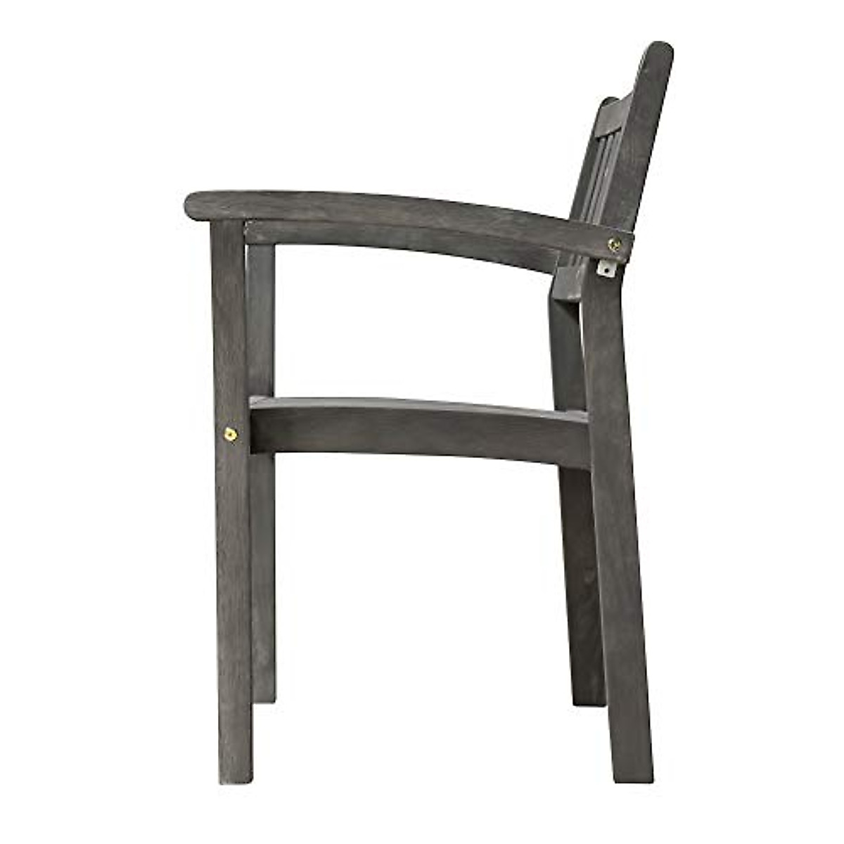 Renaissance Outdoor Patio Hand-Scraped Wood Stacking Armchair (Set of 2)