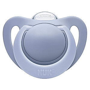 NUK | Orthodontic Pacifiers | Light Blue-Blue| 6-18 Months | Best Pacifier for Breastfed Babies | BPA Free | Shaped to Soothe Just Like Mom | 2-Pack (Blue)